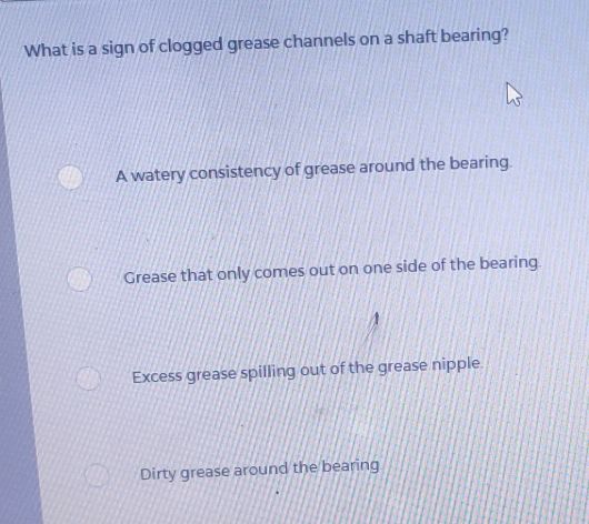 What is a sign of clogged grease channels on