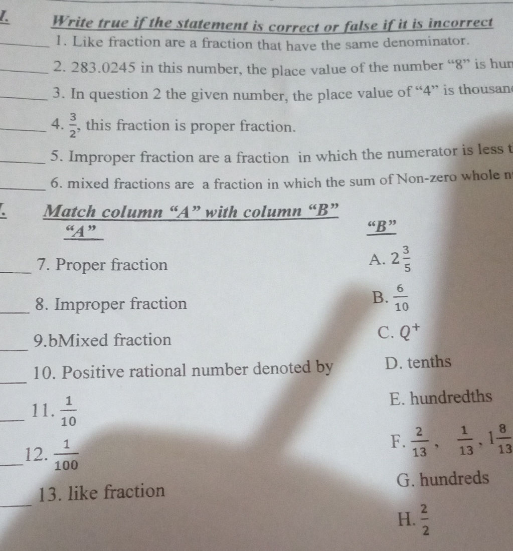 Write true if the statement is correct or | StudyX
