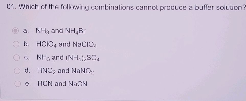 01. Which of the following combinations | StudyX