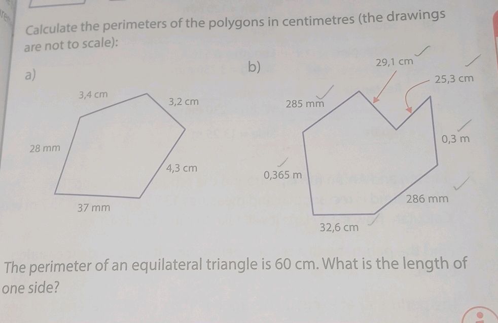 Calculate the perimeters of the polygons in | StudyX
