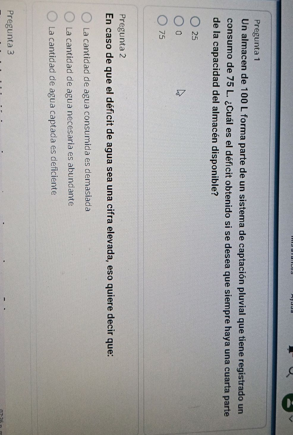 Pregunta 1 Un almacen de 100 L forma parte | StudyX