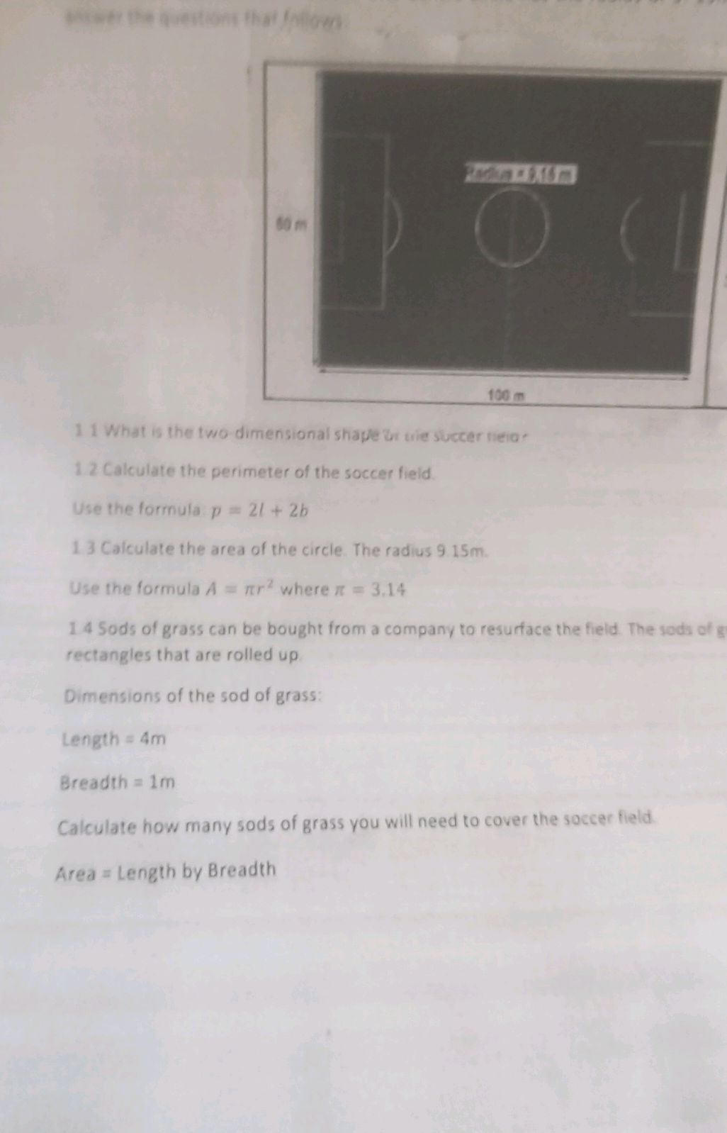 1.1 What is the two-dimensional shape or the | StudyX
