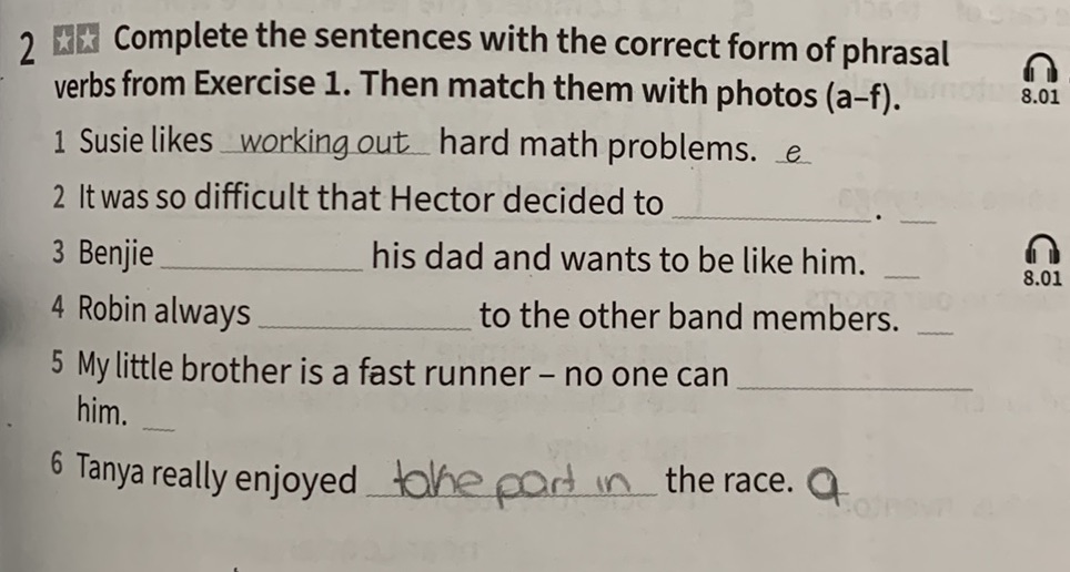 2 Complete the sentences with the correct | StudyX