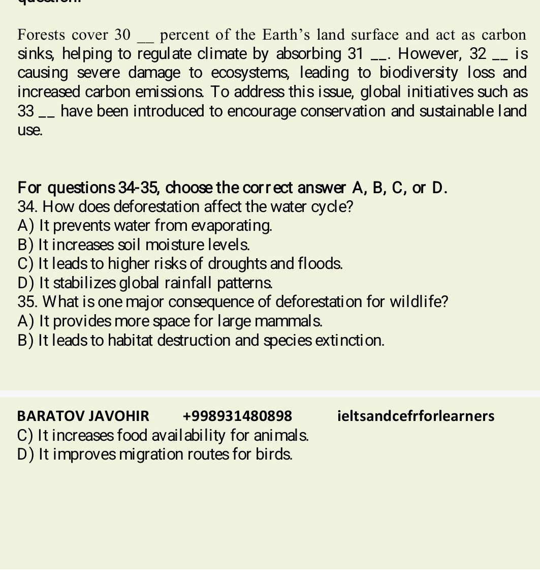 For questions 34-35, choose the correct | StudyX