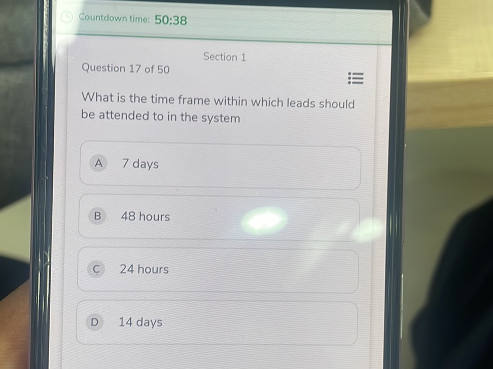 What is the time frame within which leads | StudyX