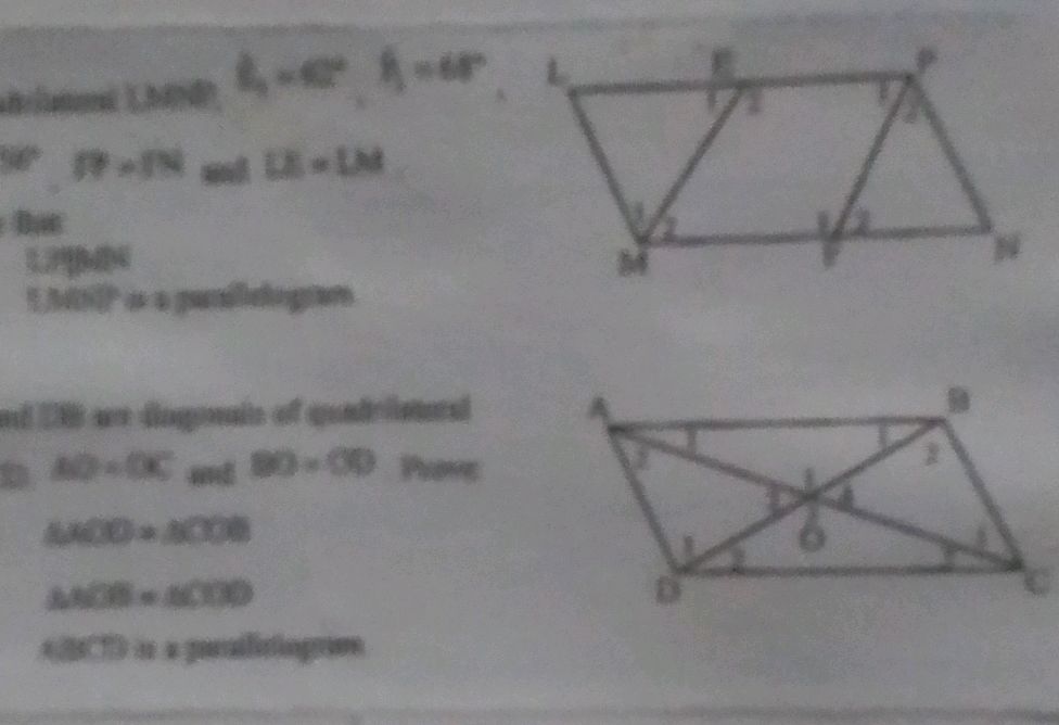 In parallelogram LMNP, $ 1 = 62^ $, $ 2 = | StudyX