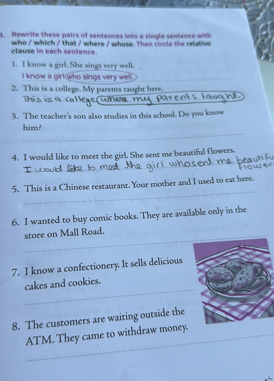 3. Rewrite these pairs of sentences into a | StudyX