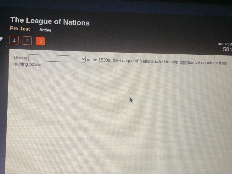 During _______ in the 1930s, the League of | StudyX