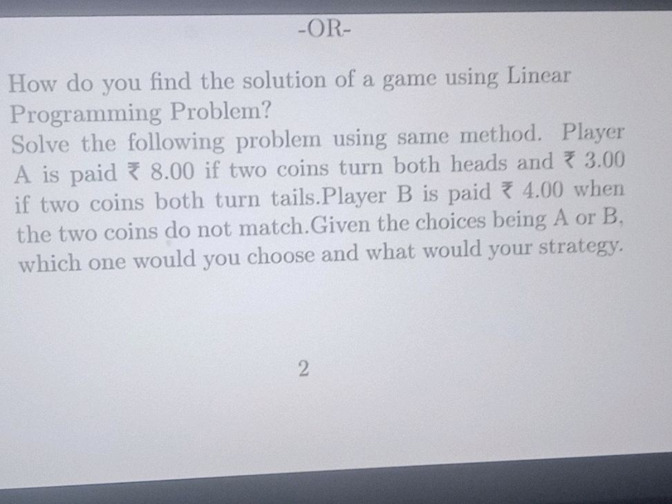 How do you find the solution of a game using | StudyX