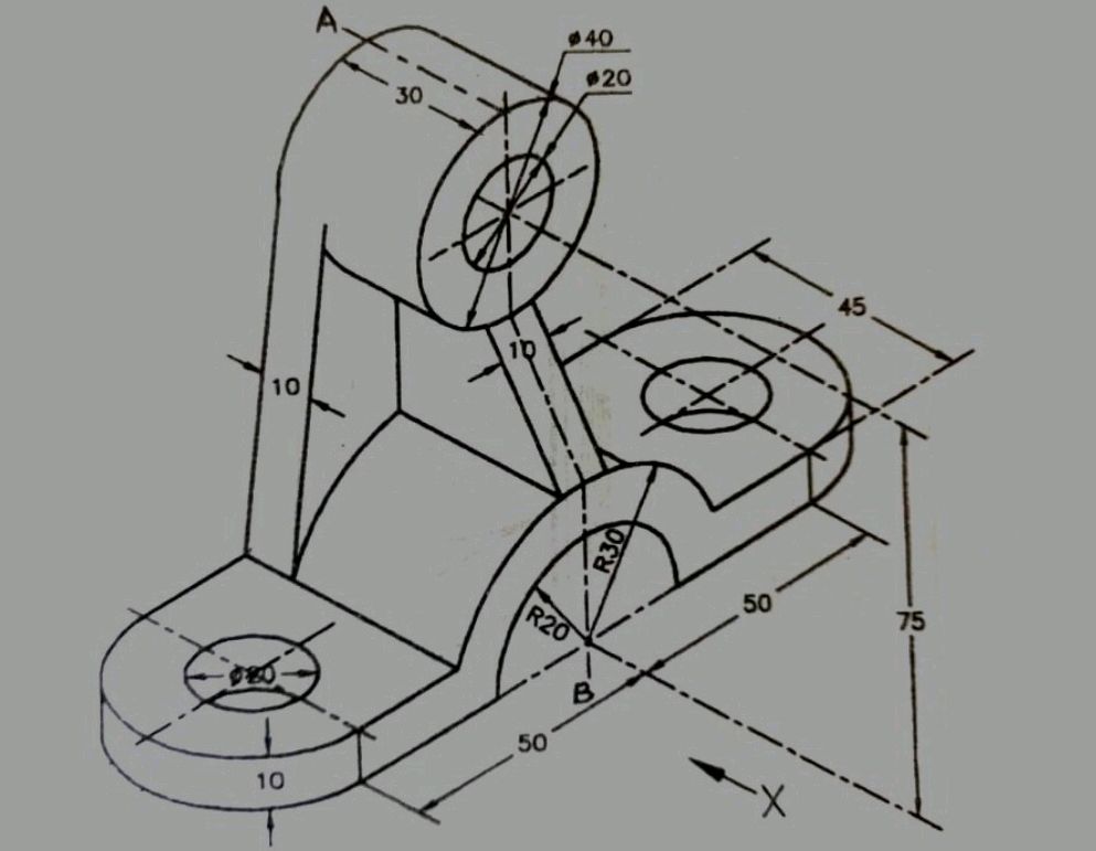 The image is a 3D engineering drawing with | StudyX
