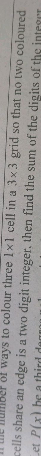 The number of ways to colour three 1x1 cell | StudyX