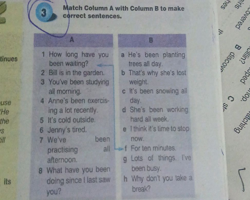 Match Column A with Column B to make correct | StudyX