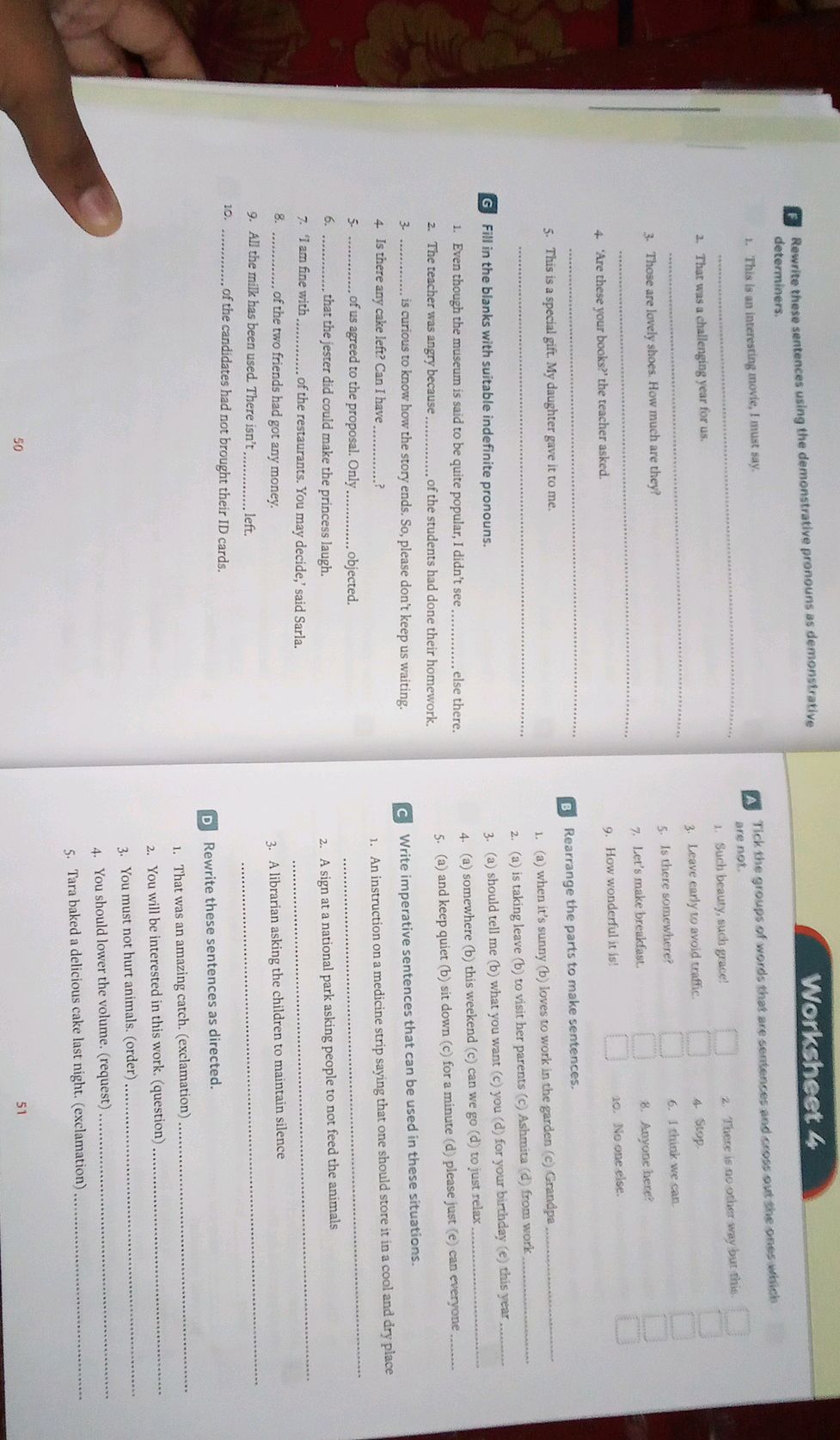 F Rewrite these sentences using the | StudyX