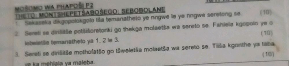 1. Sekaseka dikgopolokgolo tša temanatheto | StudyX