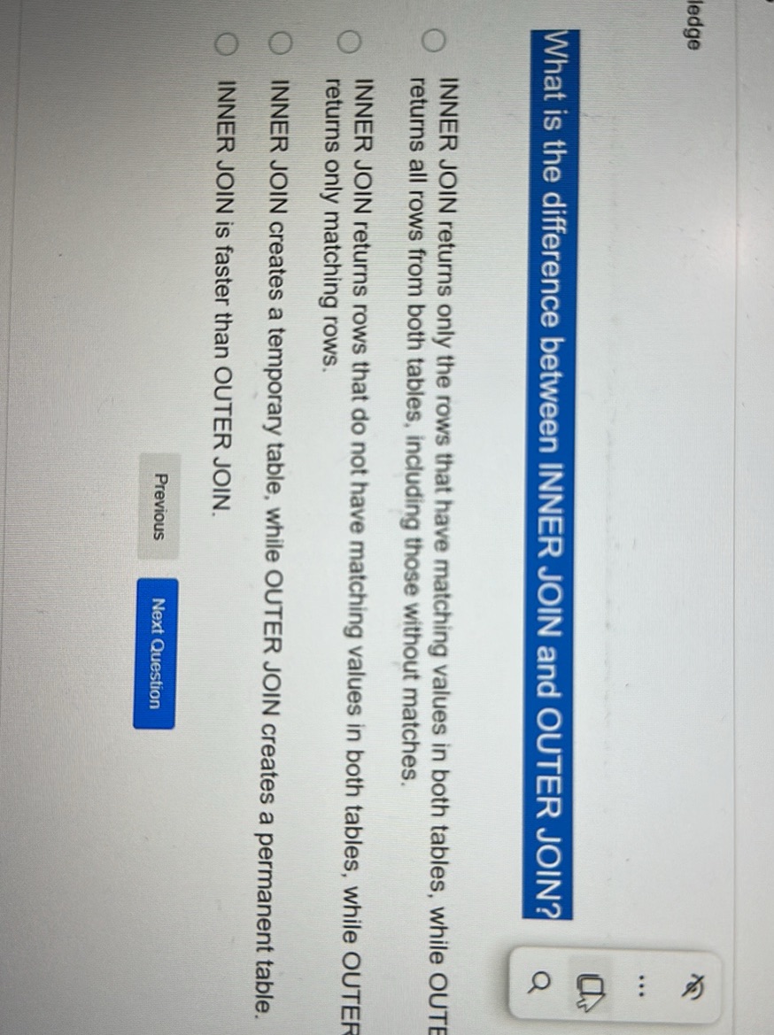 What is the difference between INNER JOIN | StudyX