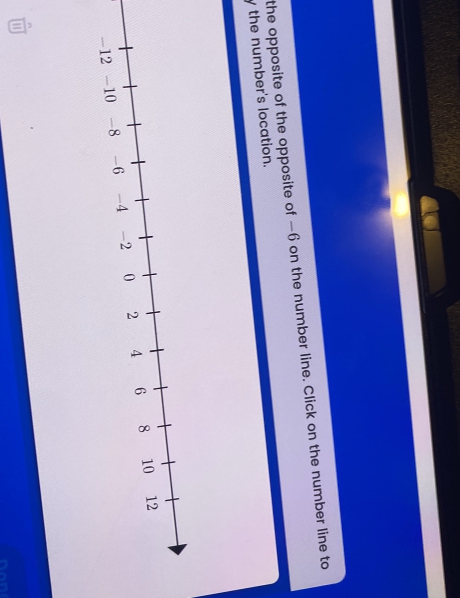 Find the opposite of the opposite of -6 on | StudyX