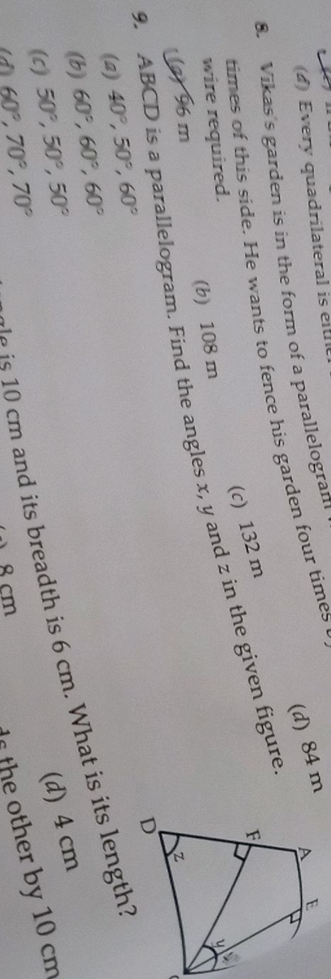 9. ABCD is a parallelogram. Find the angles | StudyX