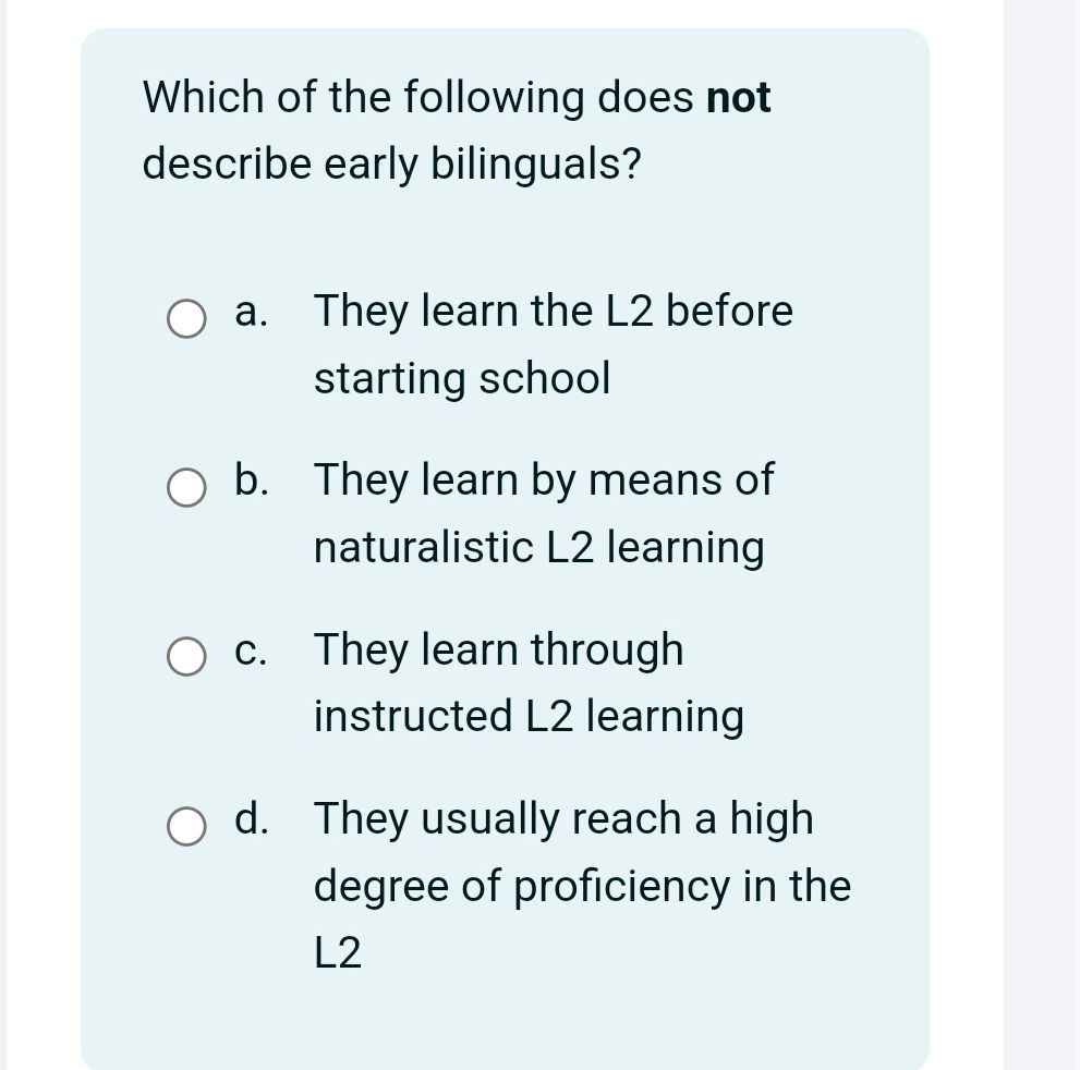 Which of the following does not describe | StudyX