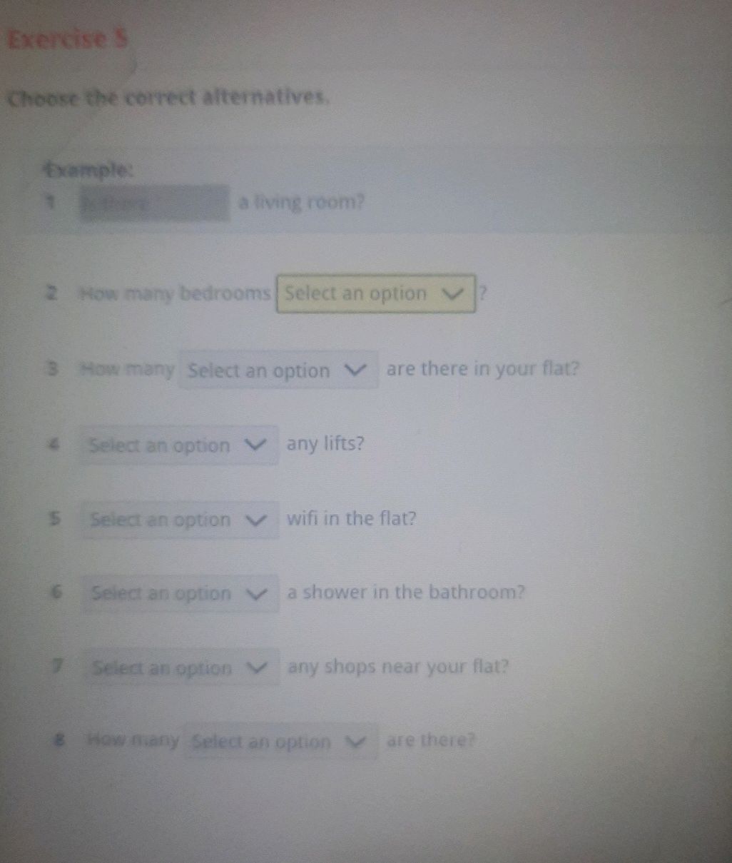 Choose the correct alternatives. Example: 1 | StudyX