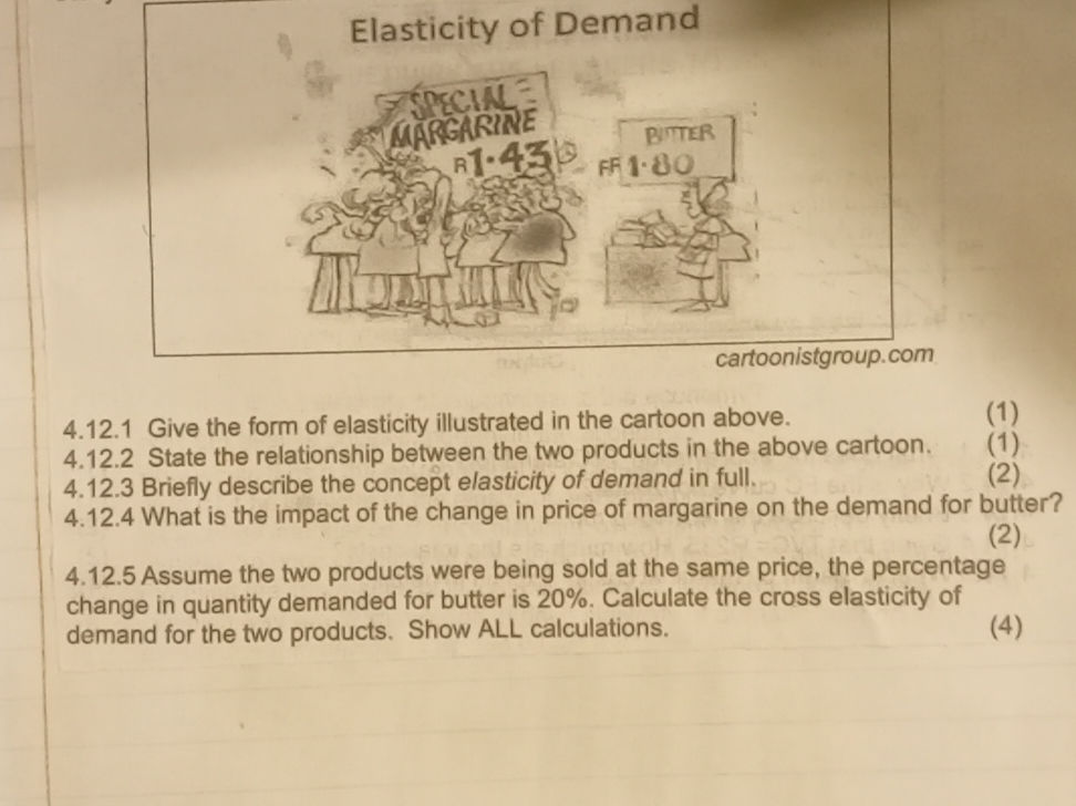 4.12.1 Give the form of elasticity | StudyX