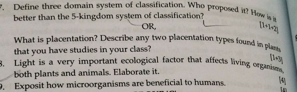 7. Define three domain system of | StudyX