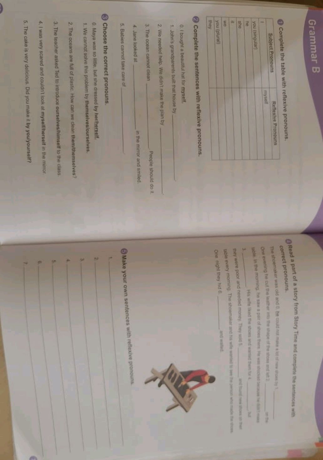 Complete the table with reflexive pronouns. | StudyX