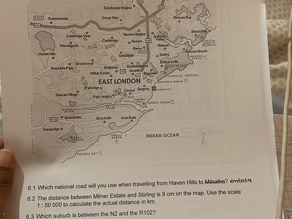 6.1 Which national road will you use when | StudyX