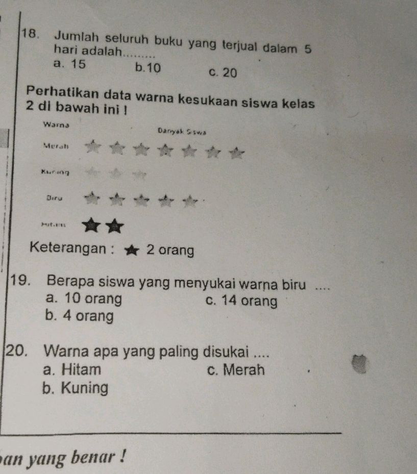 18. Jumlah seluruh buku yang terjual dalam 5 | StudyX