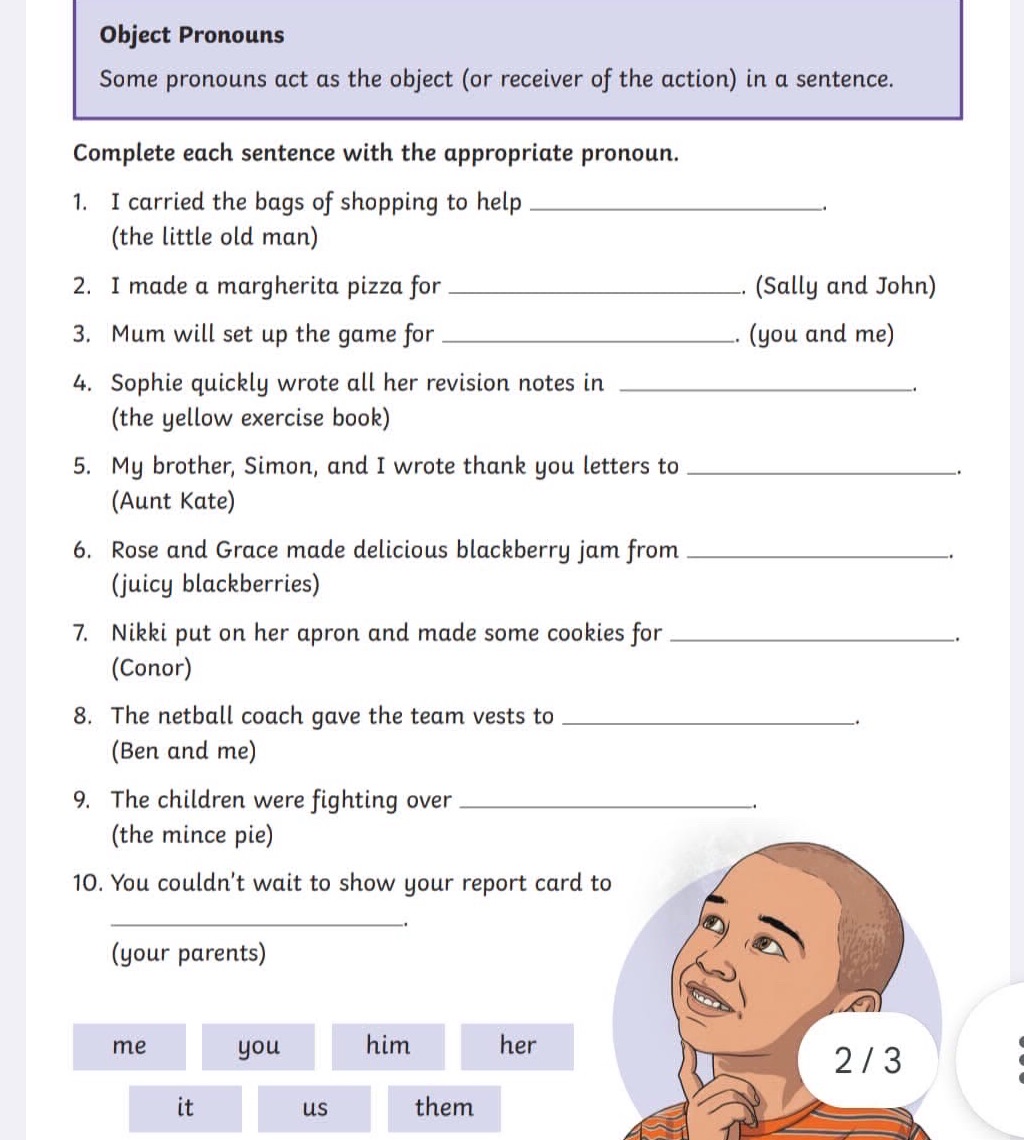 Complete each sentence with the appropriate | StudyX