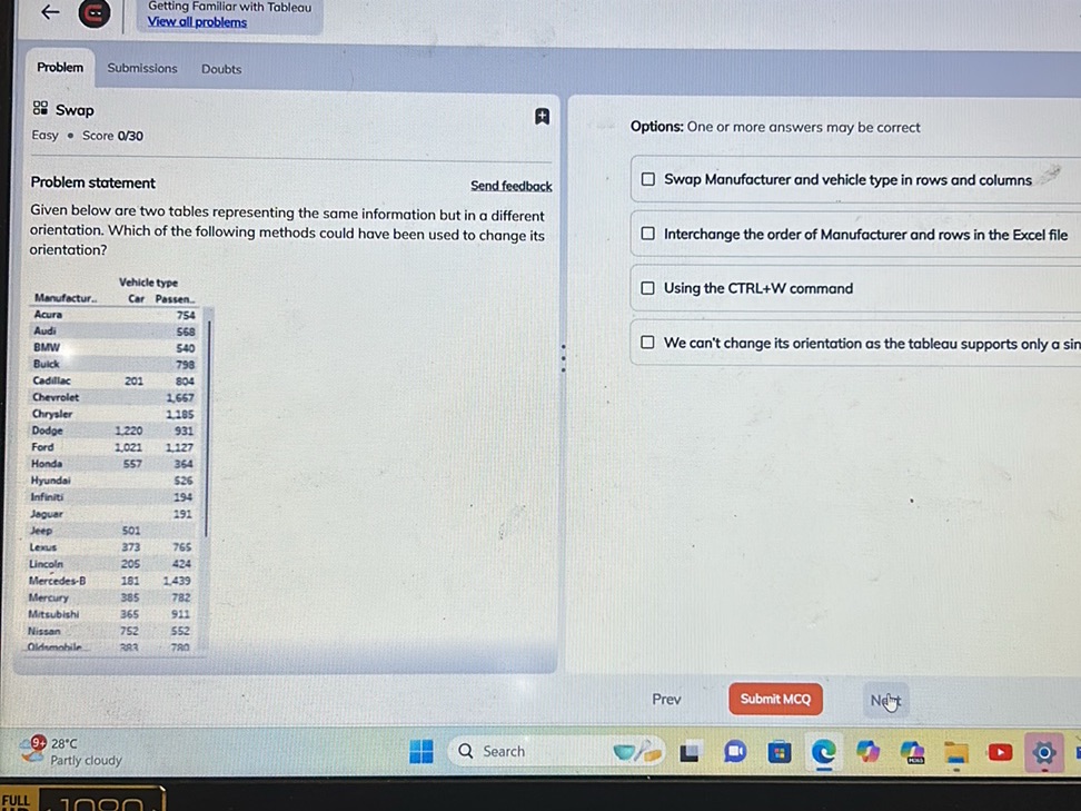 Given below are two tables representing the | StudyX