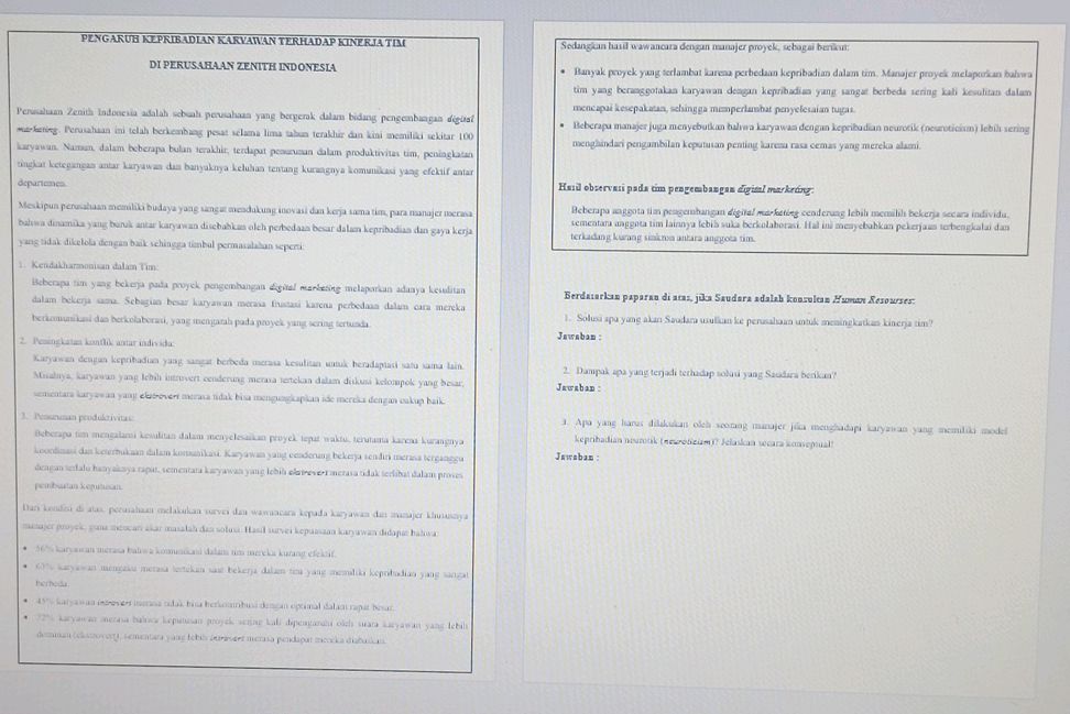 Berdasarkan paparan di atas, jika Saudara | StudyX