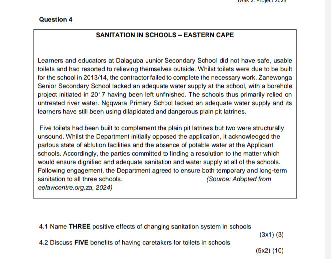 4. 1 Name THREE positive effects of | StudyX
