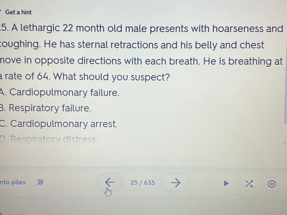 5. A lethargic 22 month old male presents | StudyX