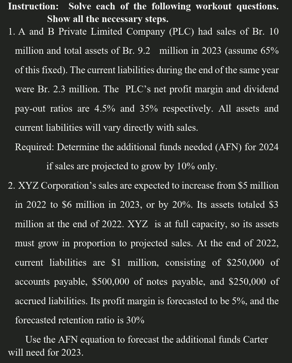 Instruction: Solve each of the following | StudyX