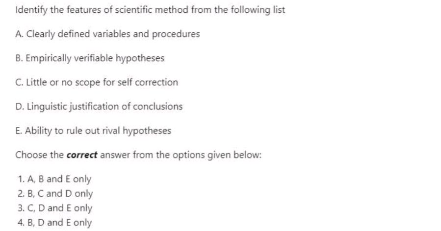 Identify the features of scientific method | StudyX