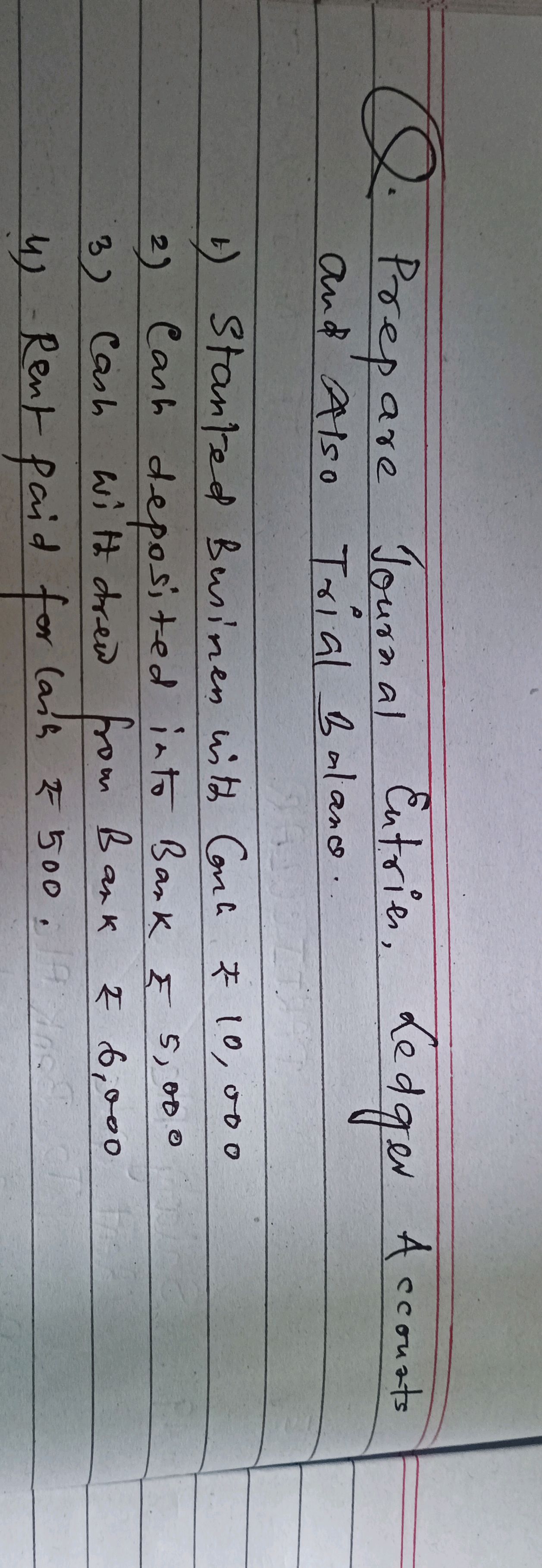 Prepare Journal Entries, Ledger Accounts and | StudyX
