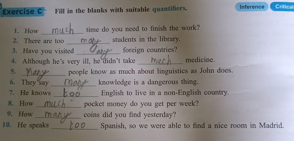 Fill in the blanks with suitable | StudyX