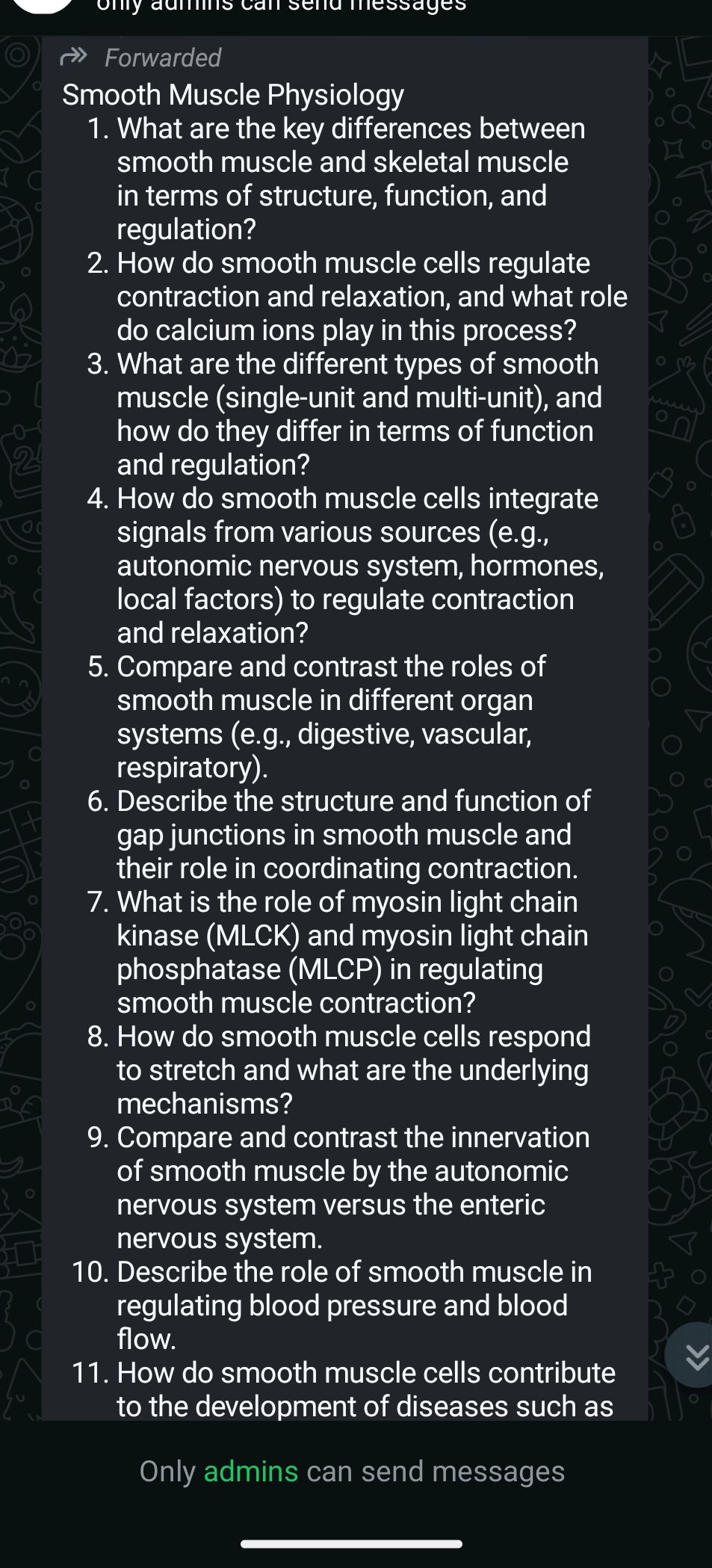 Smooth Muscle Physiology 1. What are the | StudyX