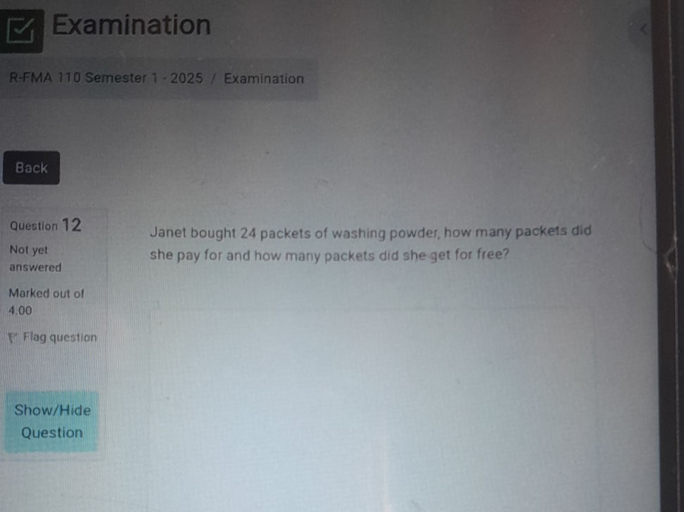 Janet bought 24 packets of washing powder, | StudyX