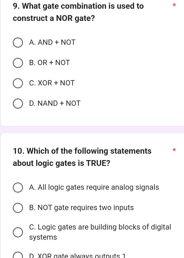 9. What gate combination is used to | StudyX