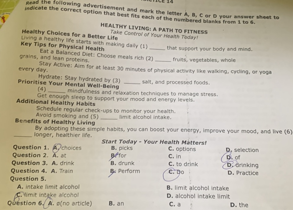 Read the following advertisement and mark | StudyX