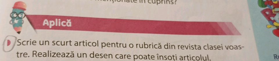 Scrie un scurt articol pentru o rubrică din | StudyX