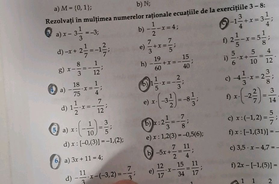 Rezolvați în mulțimea numerelor raționale | StudyX