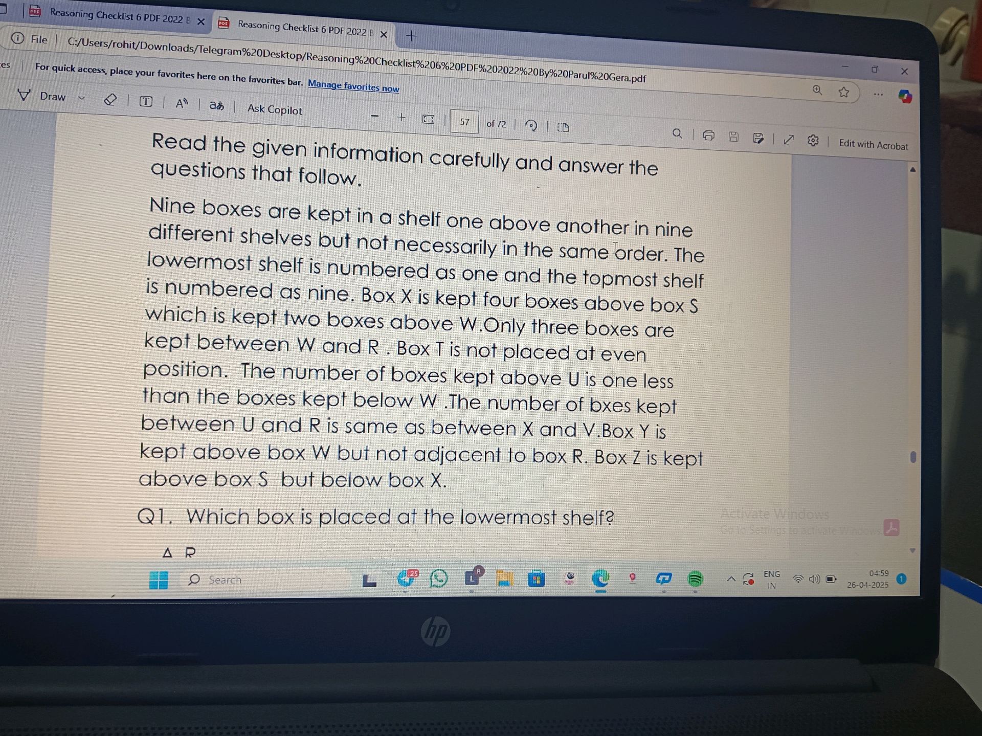 Read the given information carefully and | StudyX