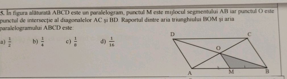 5. În figura alăturată ABCD este un | StudyX