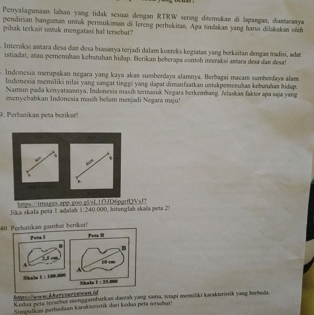 9. Perhatikan peta berikut! ``` 4cm ``` ``` | StudyX