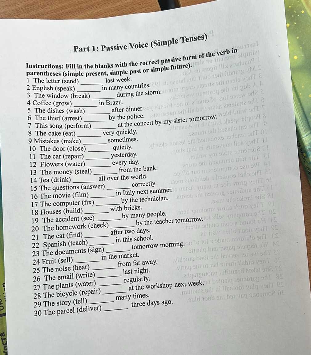 Part 1: Passive Voice (Simple Tenses) | StudyX