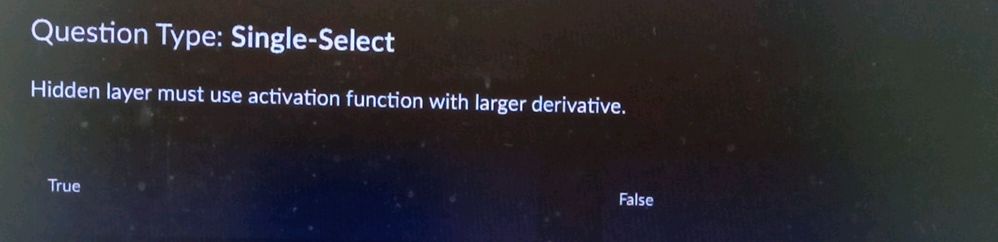 Question Type: Single-Select Hidden layer | StudyX