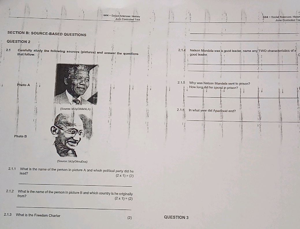 2. 1 Carefully study the following sources | StudyX