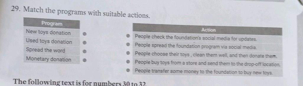 29. Match the programs with suitable | StudyX